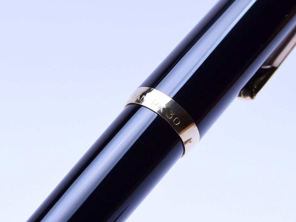 Rarest 1969 Pelikan PK30 & DK30 Rolled Gold & Black Resin 14K F Clear ...