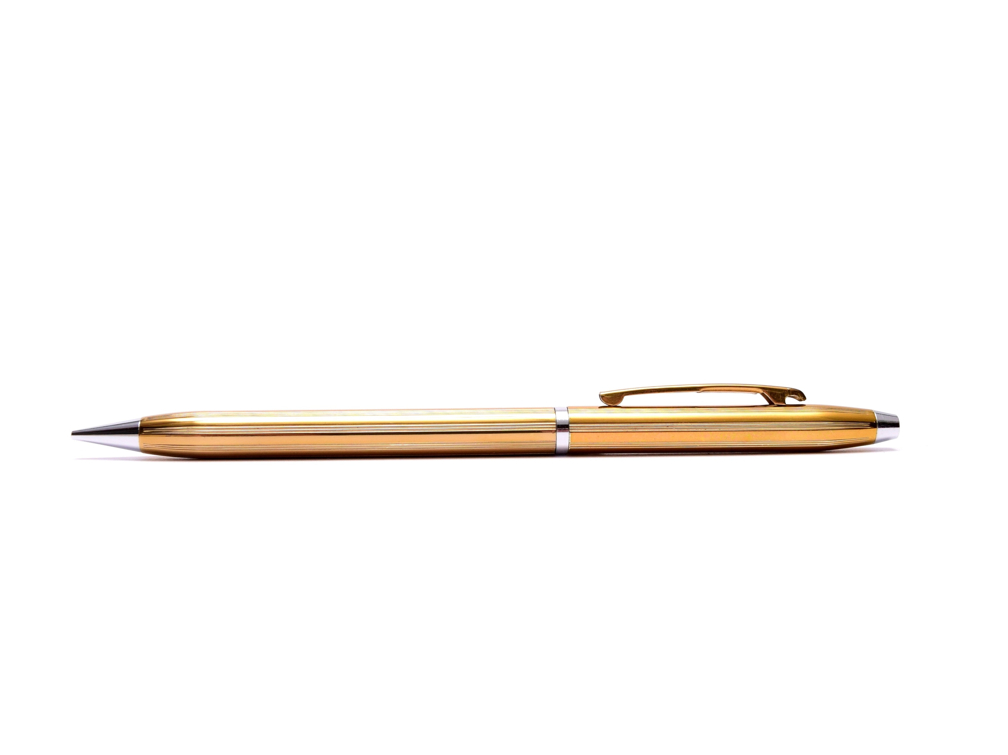 Vintage Senator Gold Plated Push Button Mechanism Ballpoint Pen & 1 ...