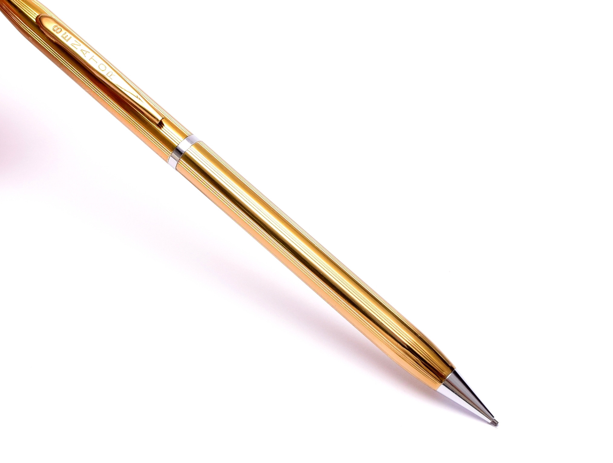 Vintage Senator Gold Plated Push Button Mechanism Ballpoint Pen & 1 ...