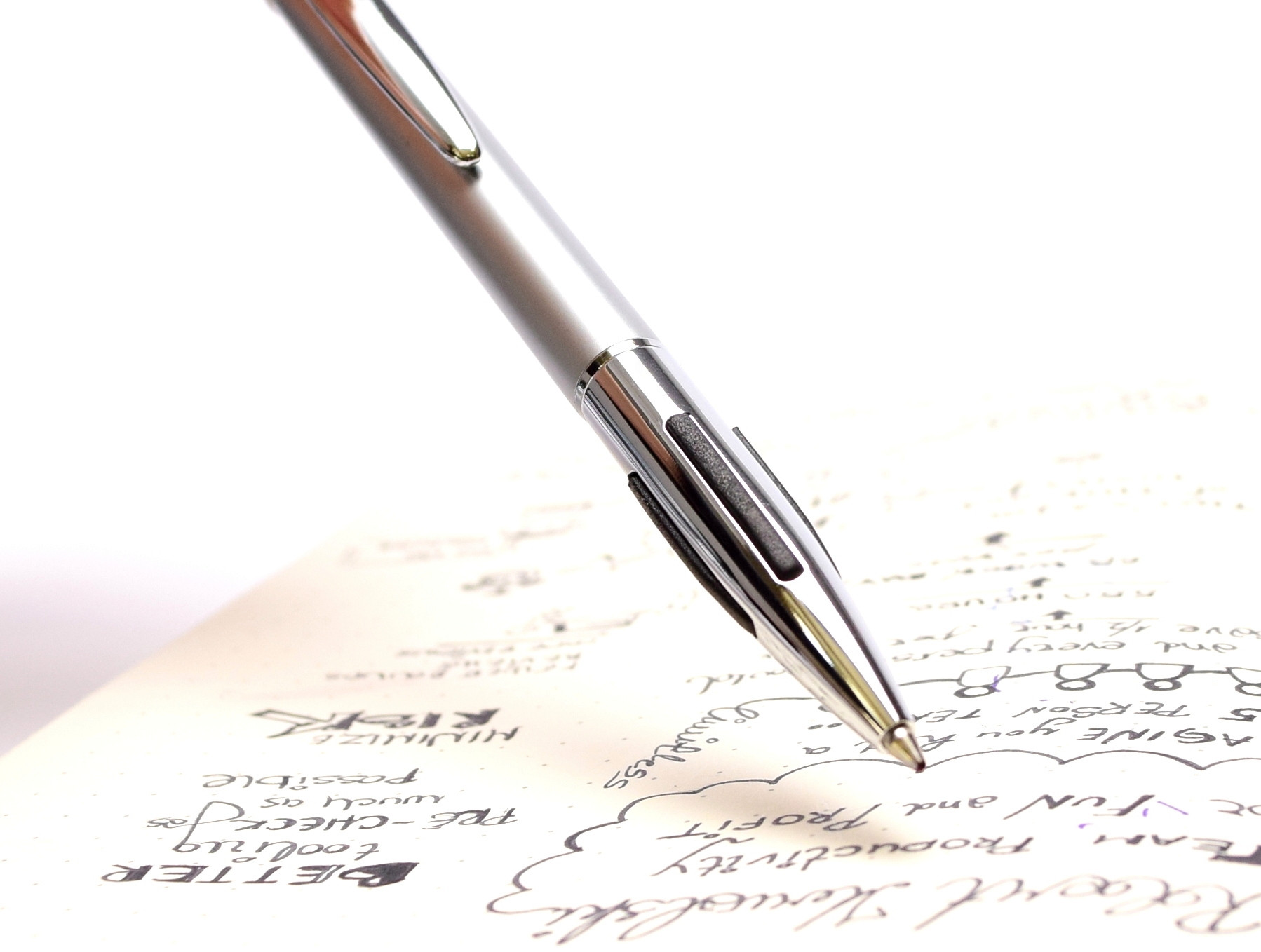 NOS New Rotring Athens Cushioned Quad Grip Matte Chrome Black & Silver ...