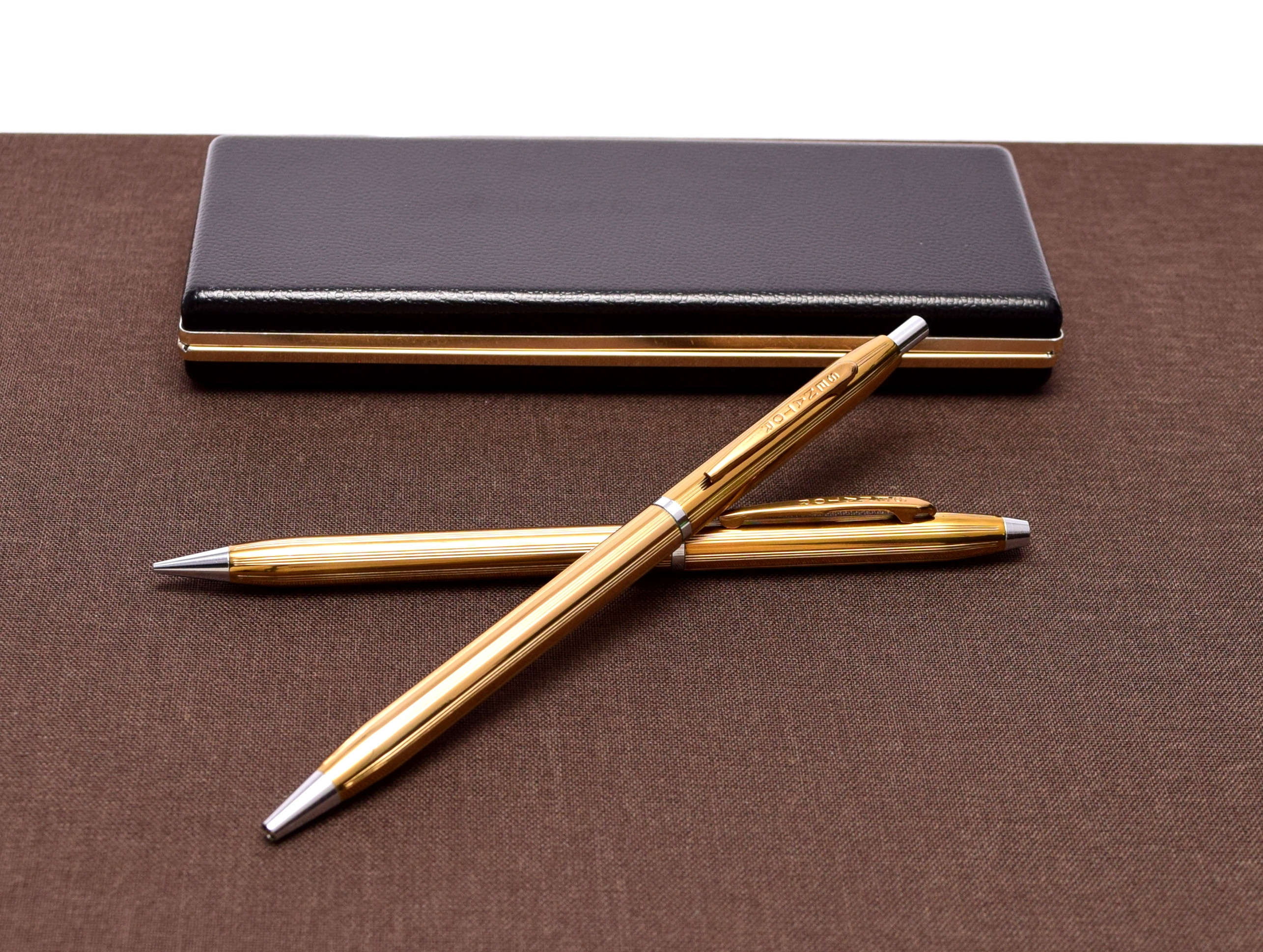 Vintage Senator Gold Plated Push Button Mechanism Ballpoint Pen & 1 ...