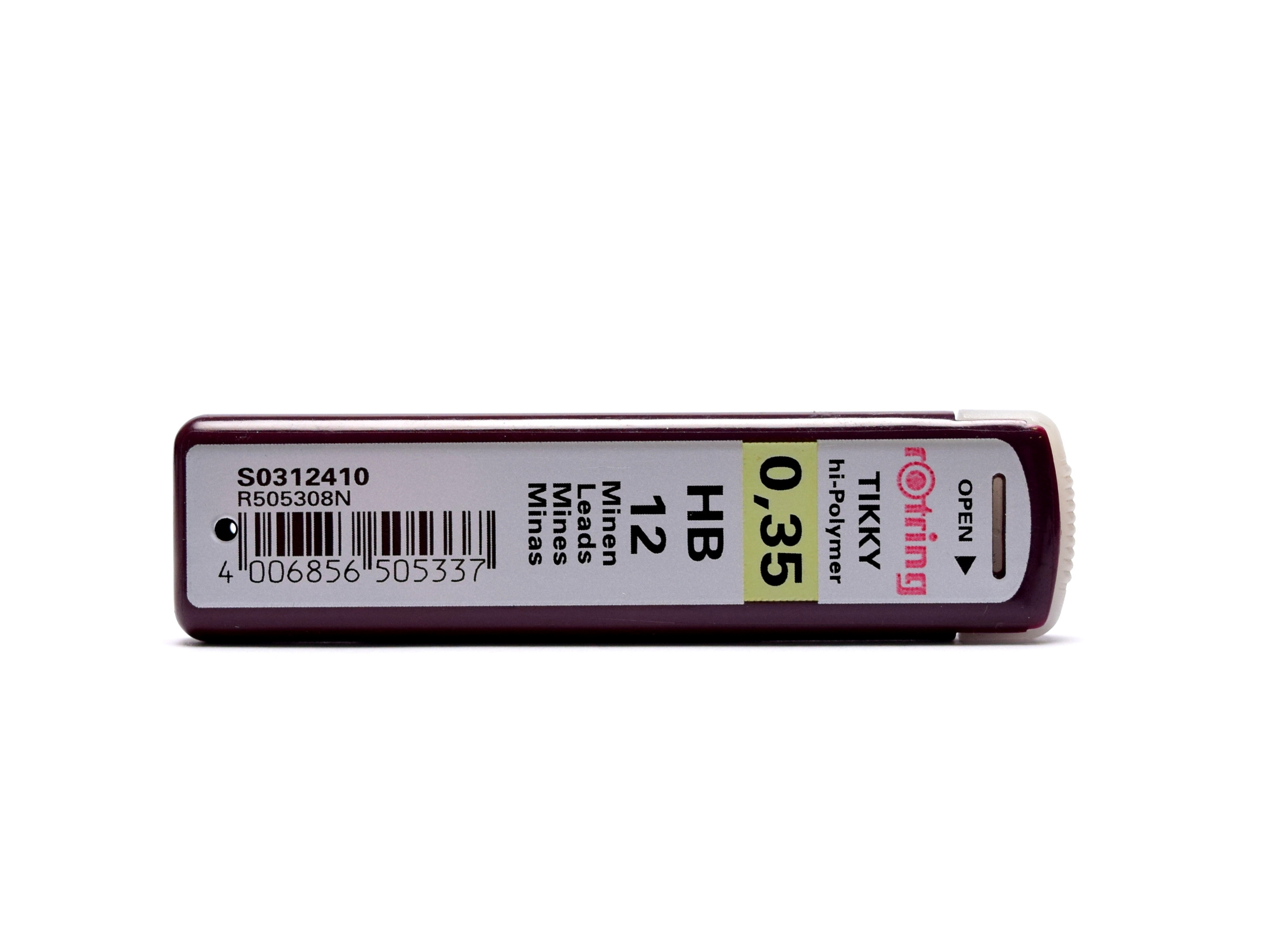 Rotring Tikky Hi-Polymer 0,35mm HB Pack of 12 Leads for Mechanical Pencil S0312410