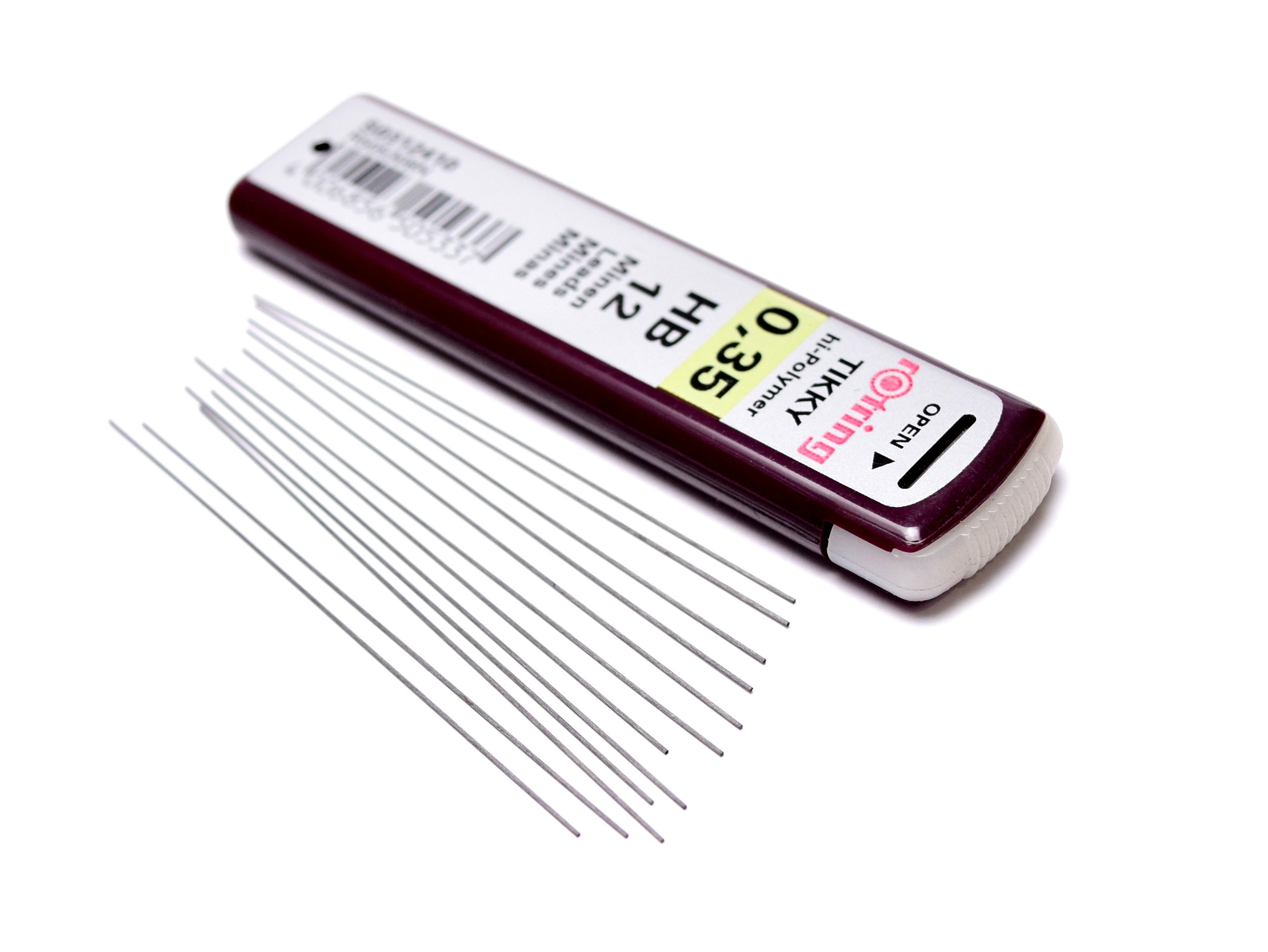 Rotring Tikky Hi-Polymer 0,35mm HB Pack of 12 Leads for Mechanical Pencil S0312410
