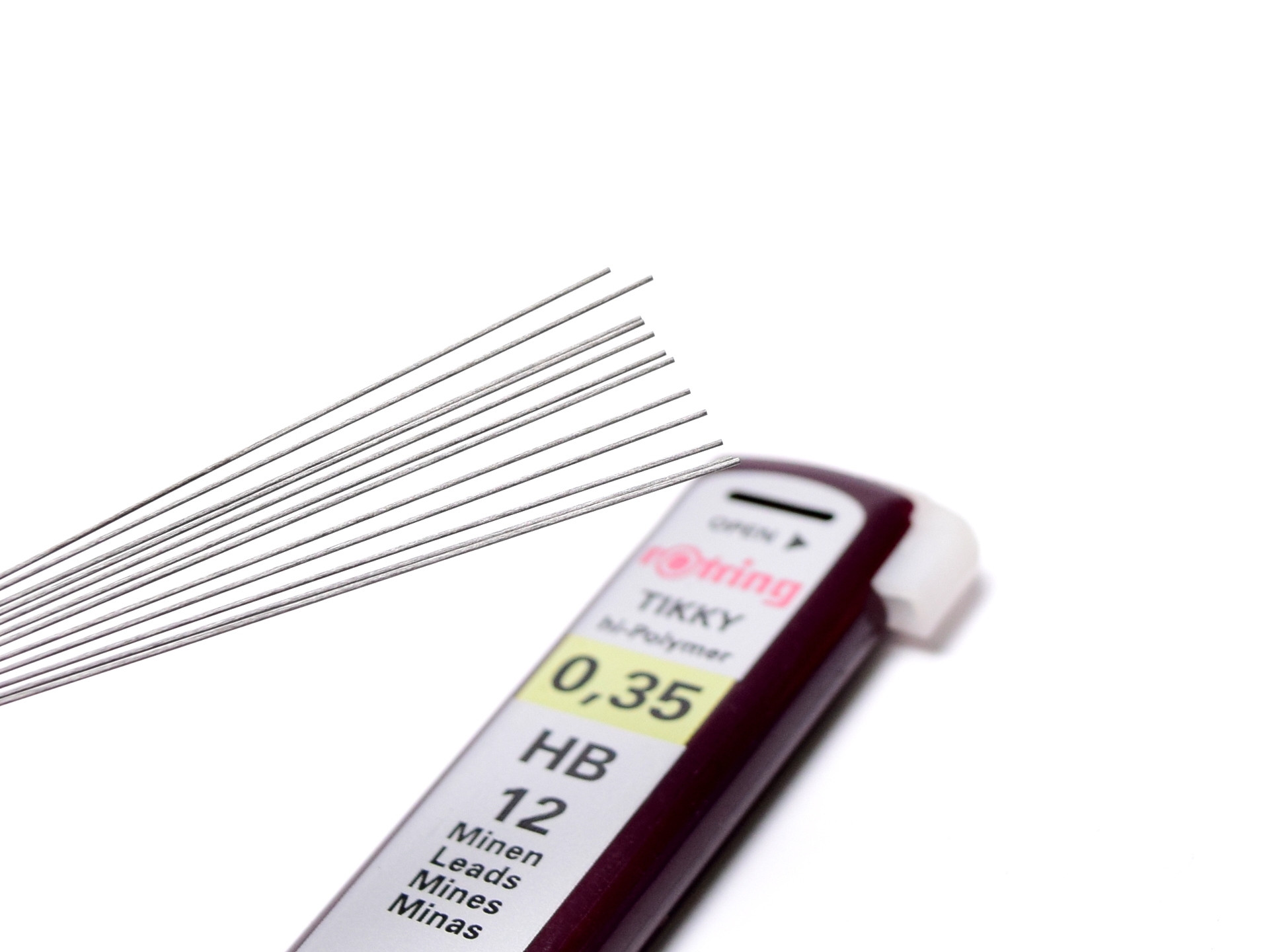 Rotring Tikky Hi-Polymer 0,35mm HB Pack of 12 Leads for Mechanical Pencil S0312410