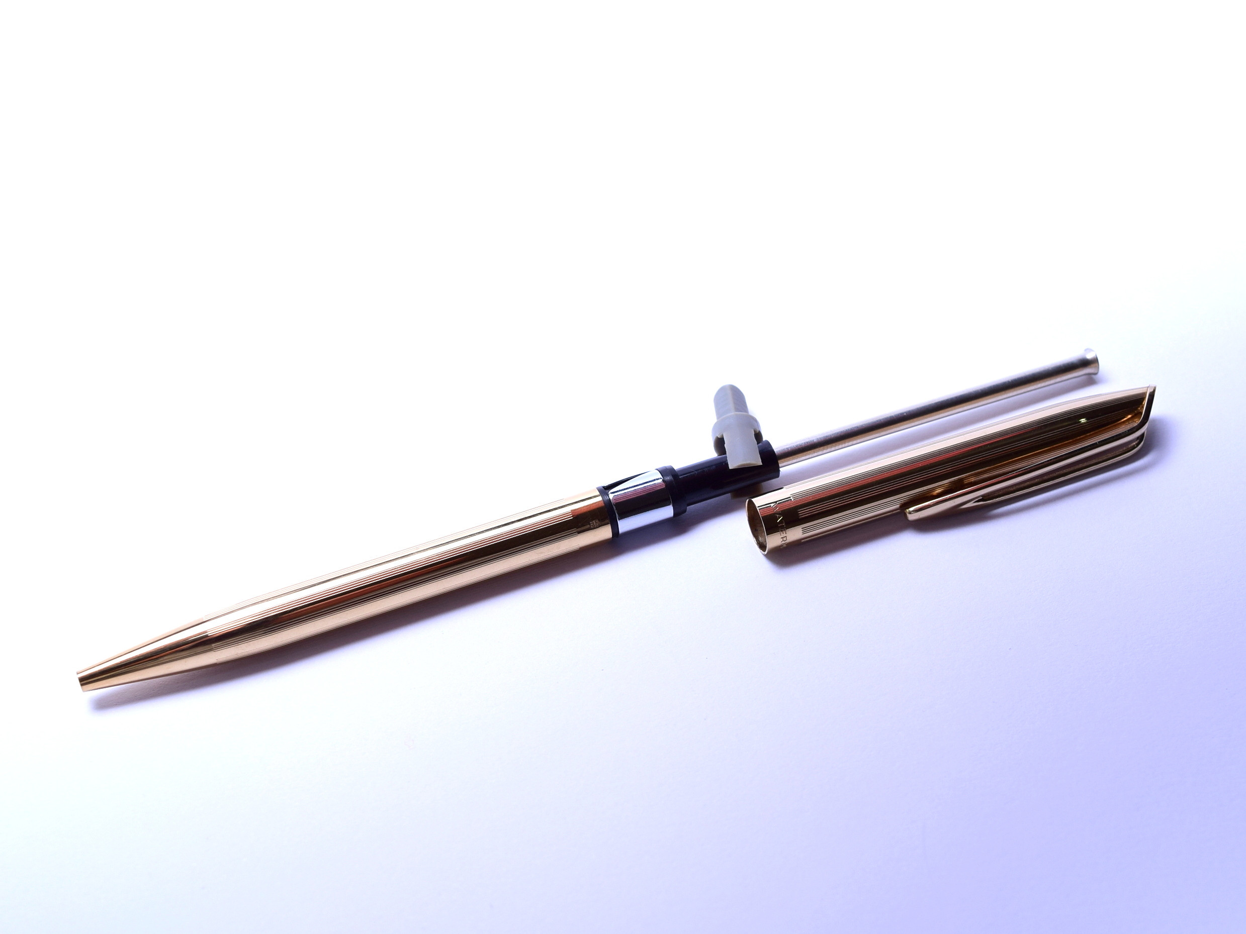 1960s Waterman France C/F (CF) 18K Gold Filled Twist Ballpoint Pen