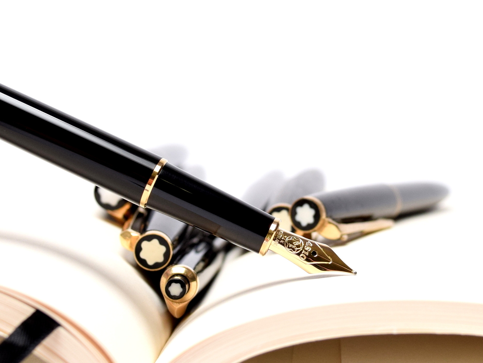 1990s MONTBLANC 144 164 & 165 Meisterstuck Classic Fountain & Ballpoint ...