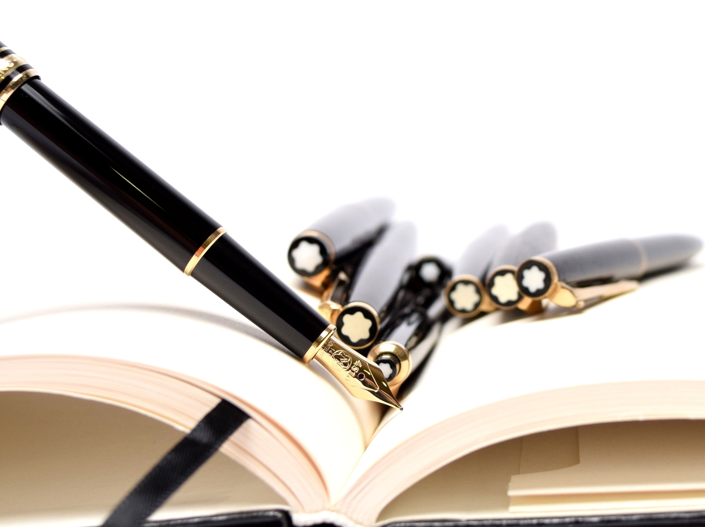 1990s MONTBLANC 144 164 & 165 Meisterstuck Classic Fountain & Ballpoint ...