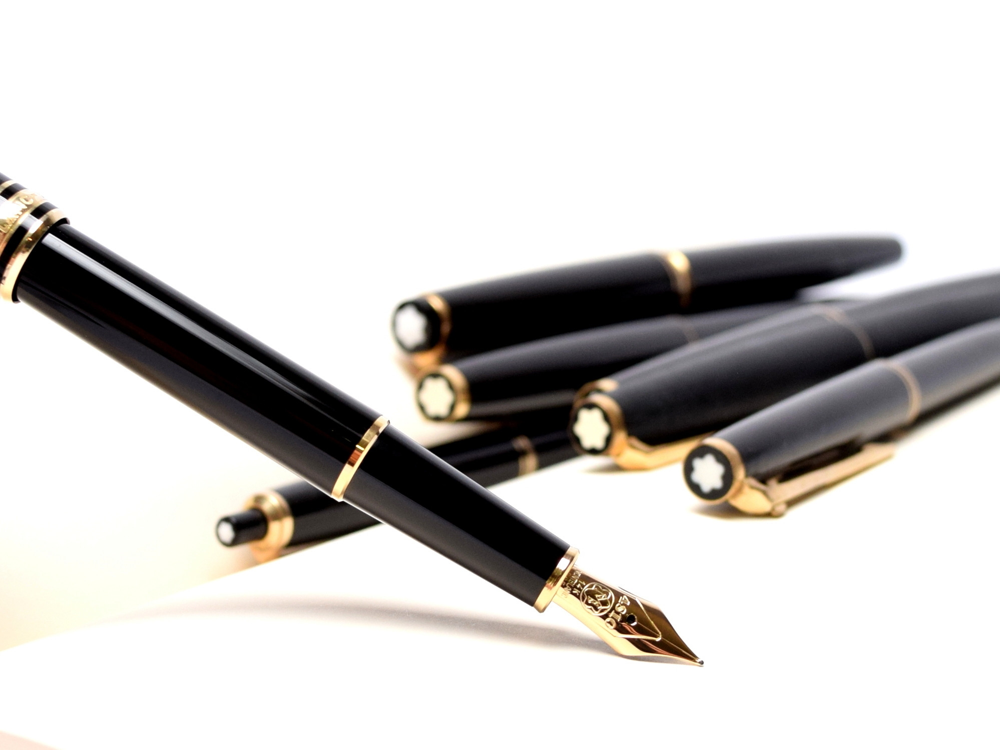 1990s MONTBLANC 144 164 & 165 Meisterstuck Classic Fountain & Ballpoint ...