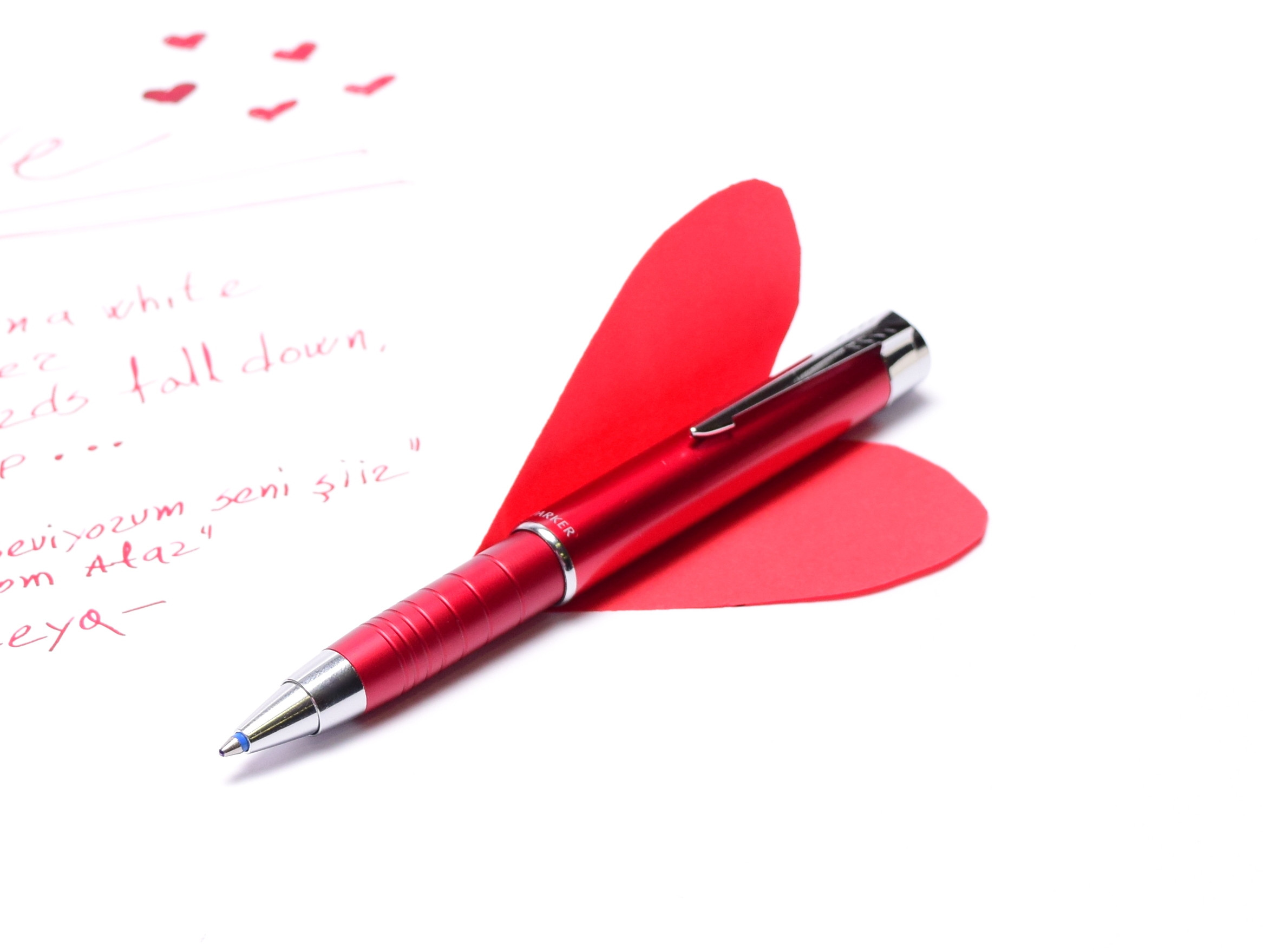 Parker Esprit Electric Red Telescopic Compact Ballpoint Pen Made in France