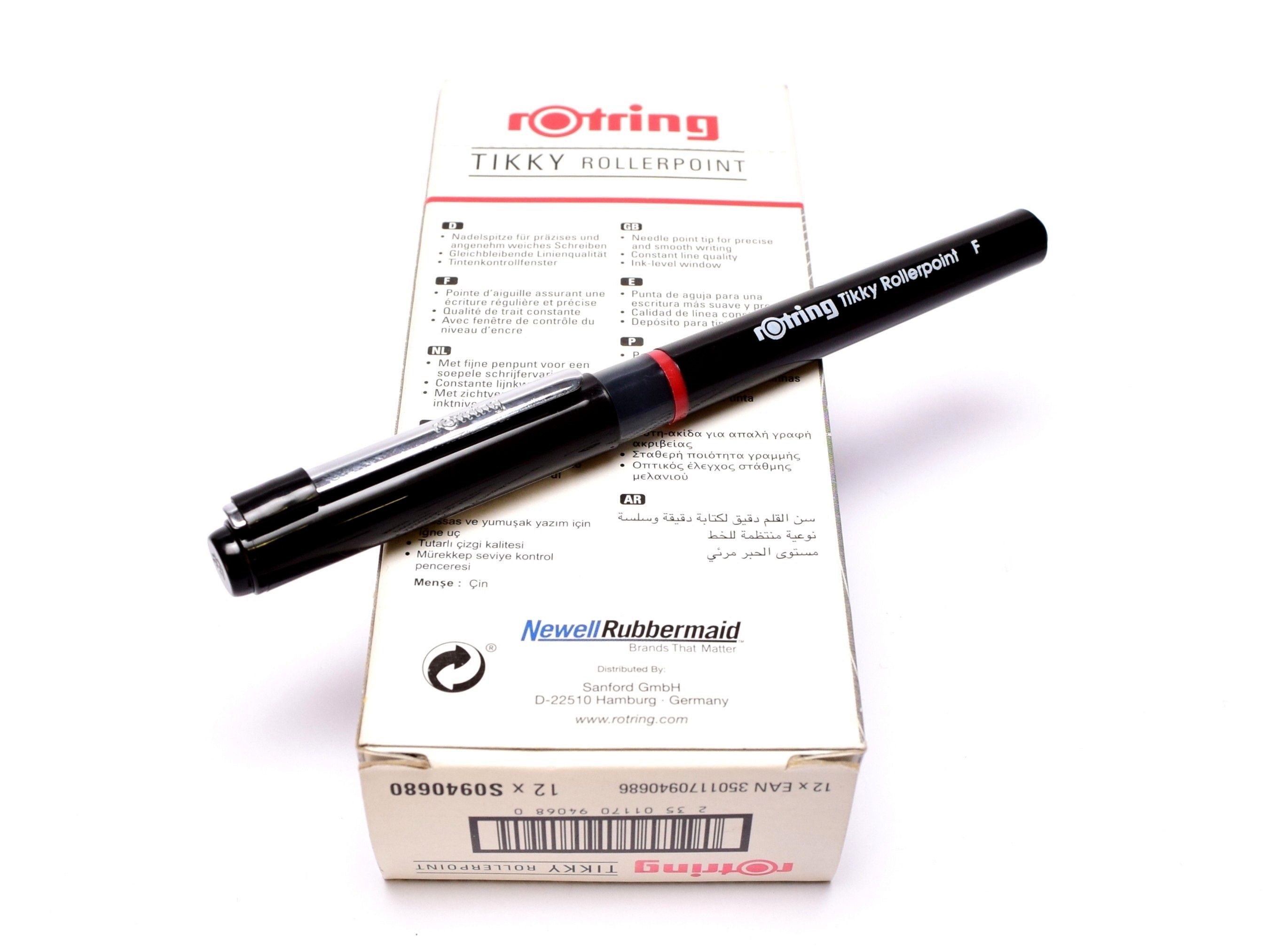 NEW Rotring Tikky Rollerpoint F Fine Point Tip Black Free Ink Fineliner ...