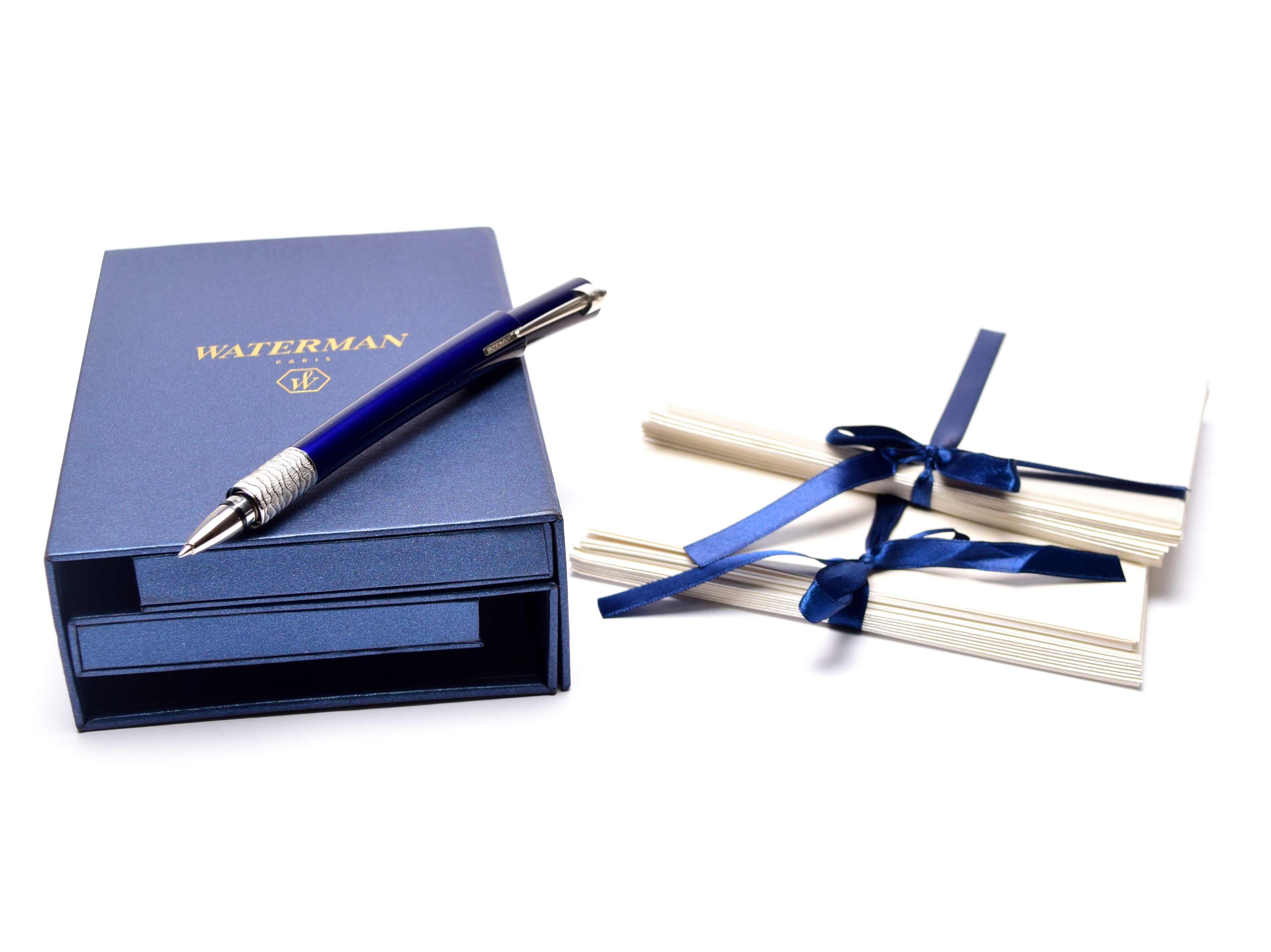Rare Waterman Dark Navy Blue Pen Foldable Box Holder with 20 Luminous ...