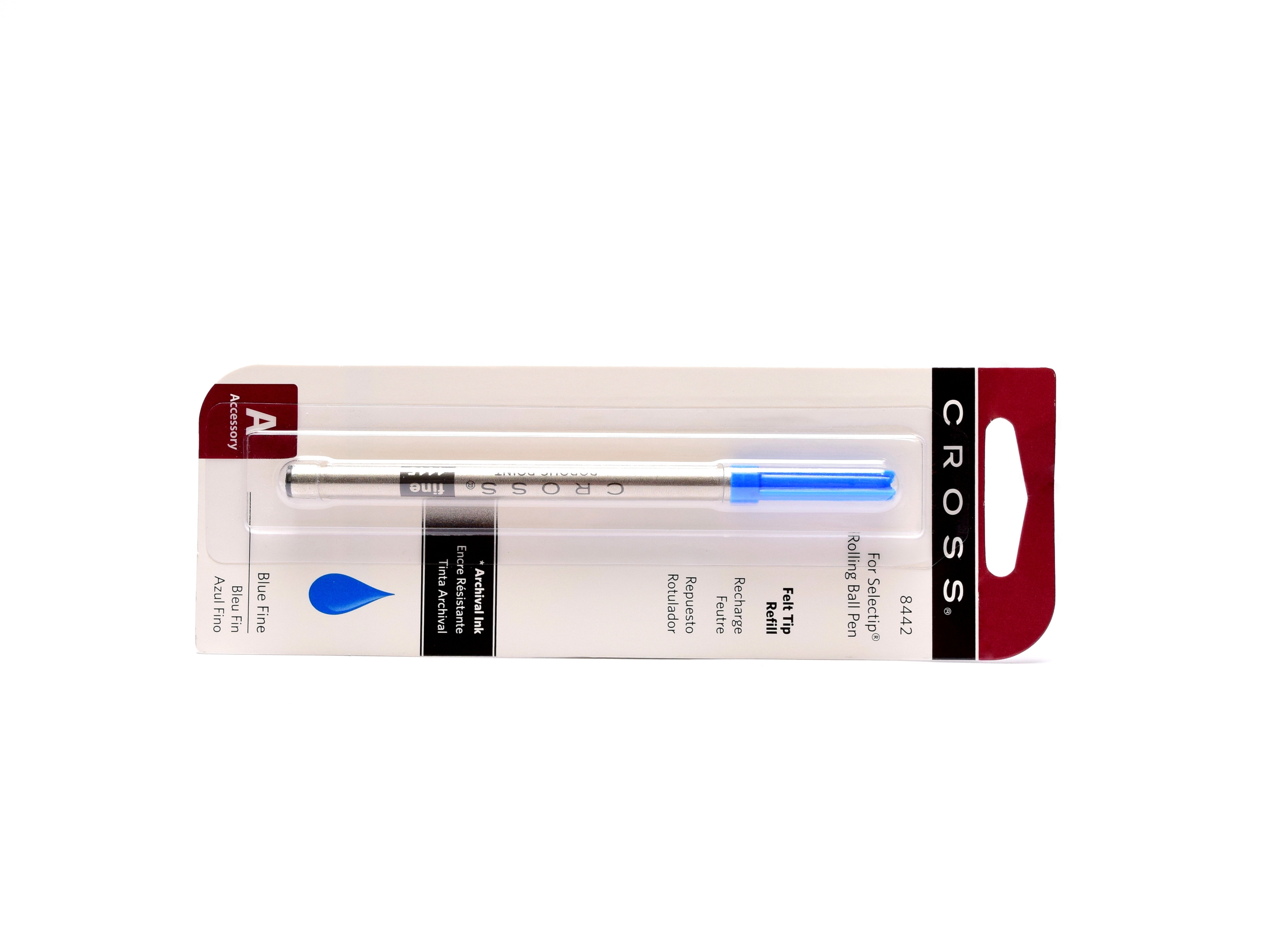 New Authentic CROSS 8442 Standard F Fine Blue 1 Per Card Archival Ink ...