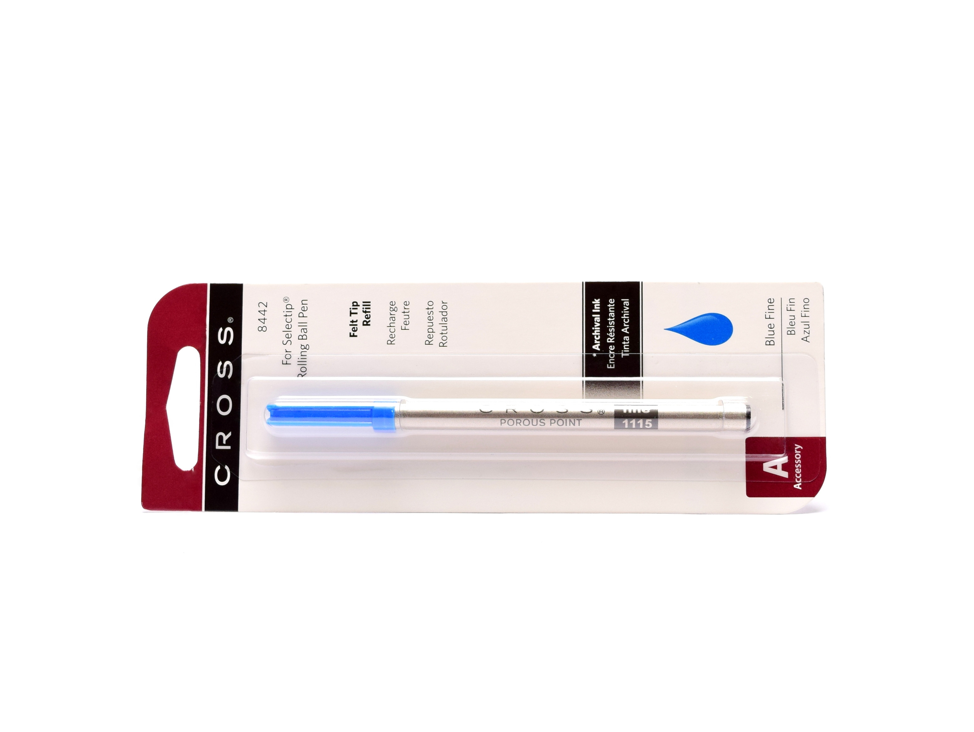 New Authentic CROSS 8442 Standard F Fine Blue 1 Per Card Archival Ink ...