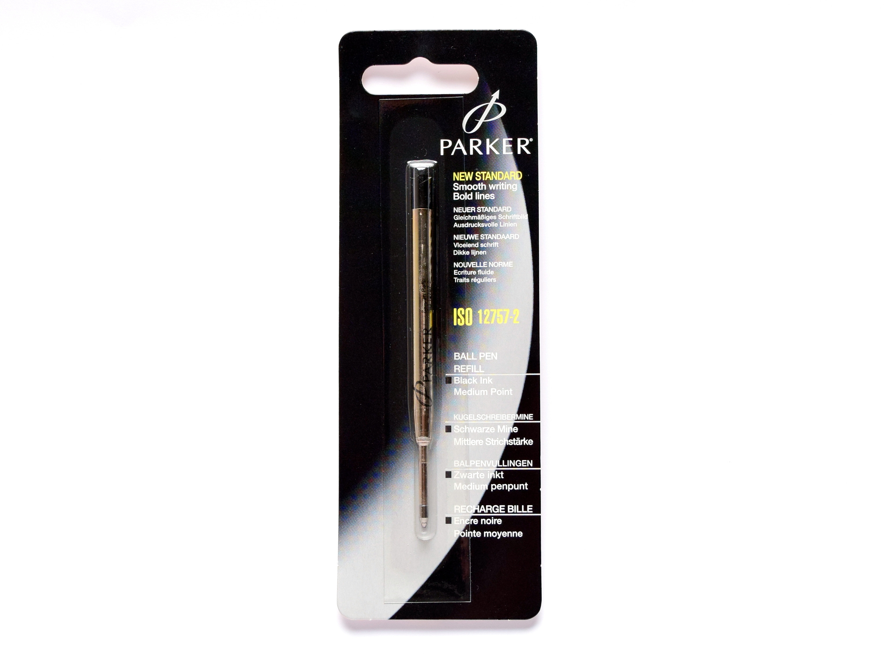 New Authentic PARKER BLACK Ink Giant Large M High Capacity Ballpoint ...