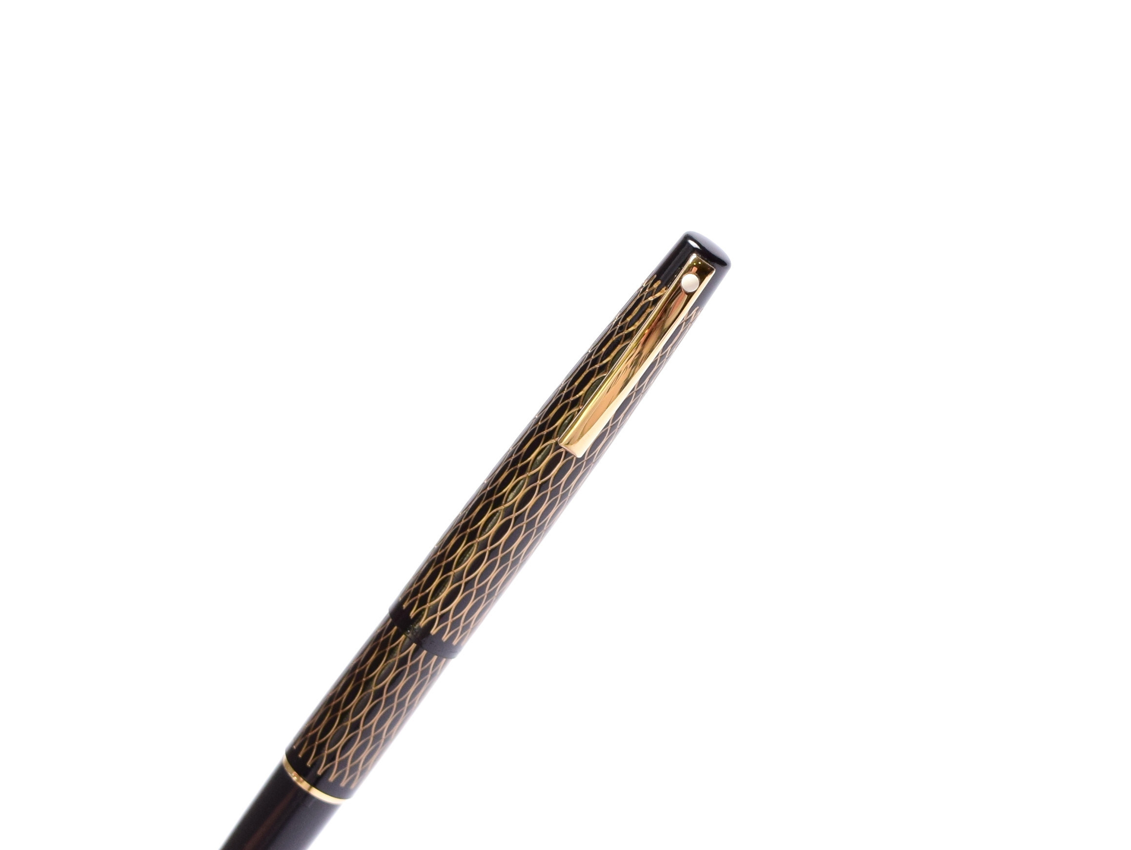 Lady Sheaffer 632 Black Enamel & Gold Tulle Net M Medium Triumph Point ...